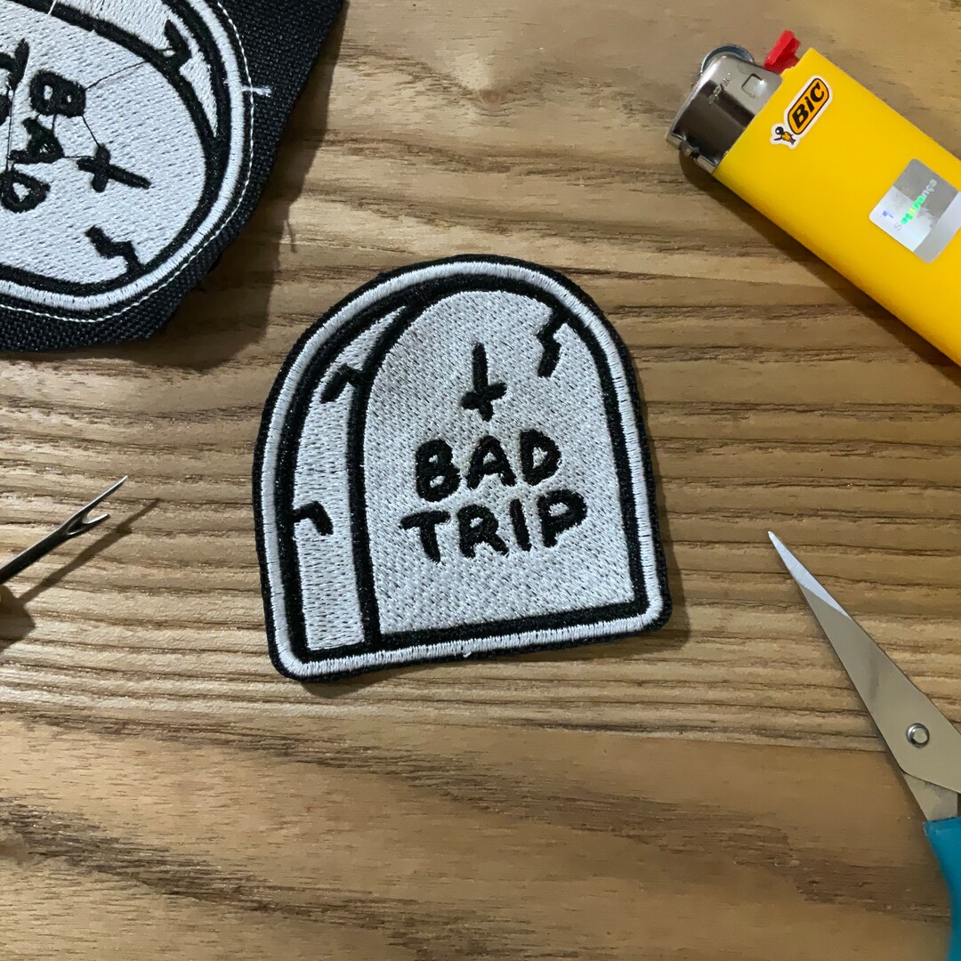 Bad Trip Tombstone Embroidered Patch - Etsy