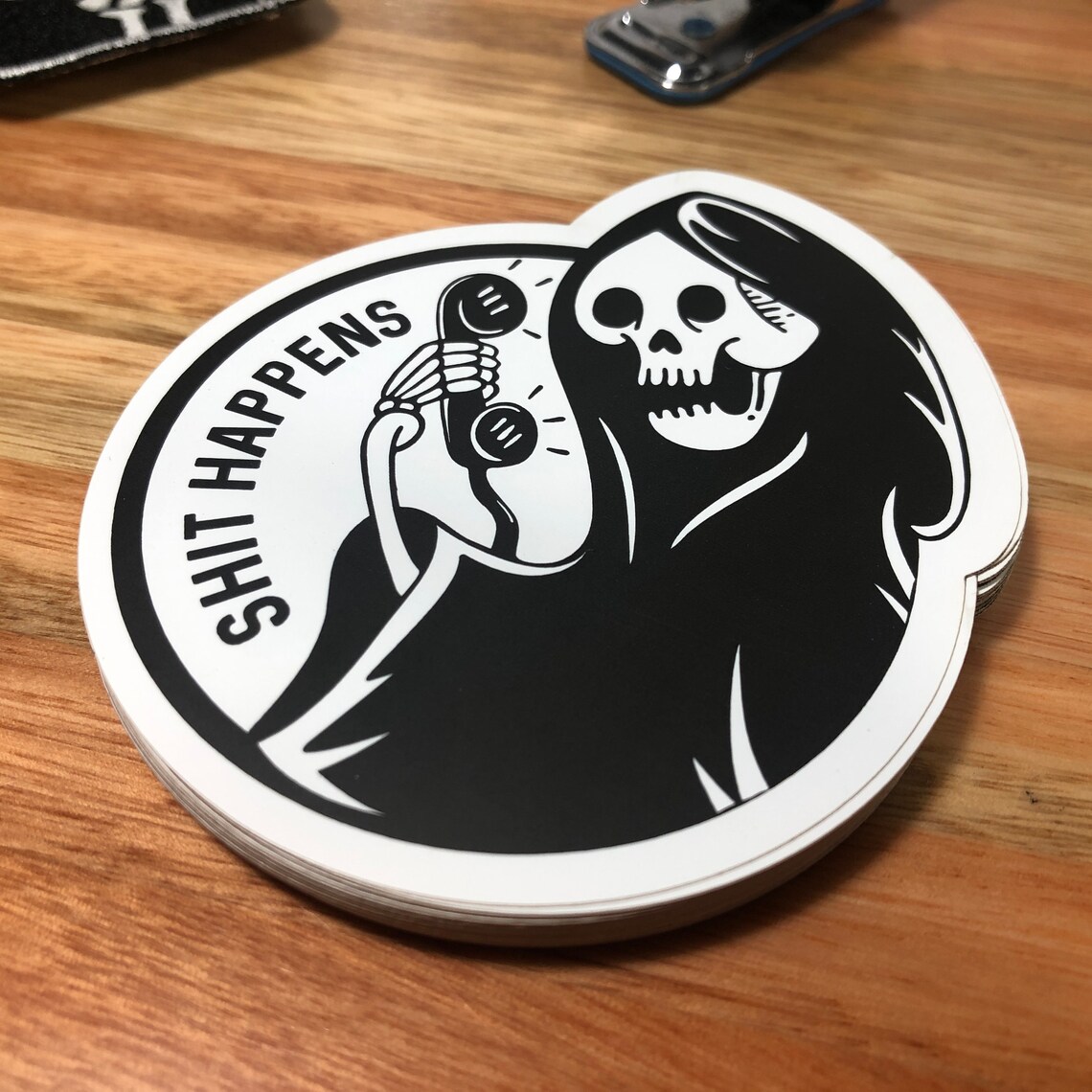 Shit Happens Sticker Vinyl Sticker Laptop Stickers - Etsy