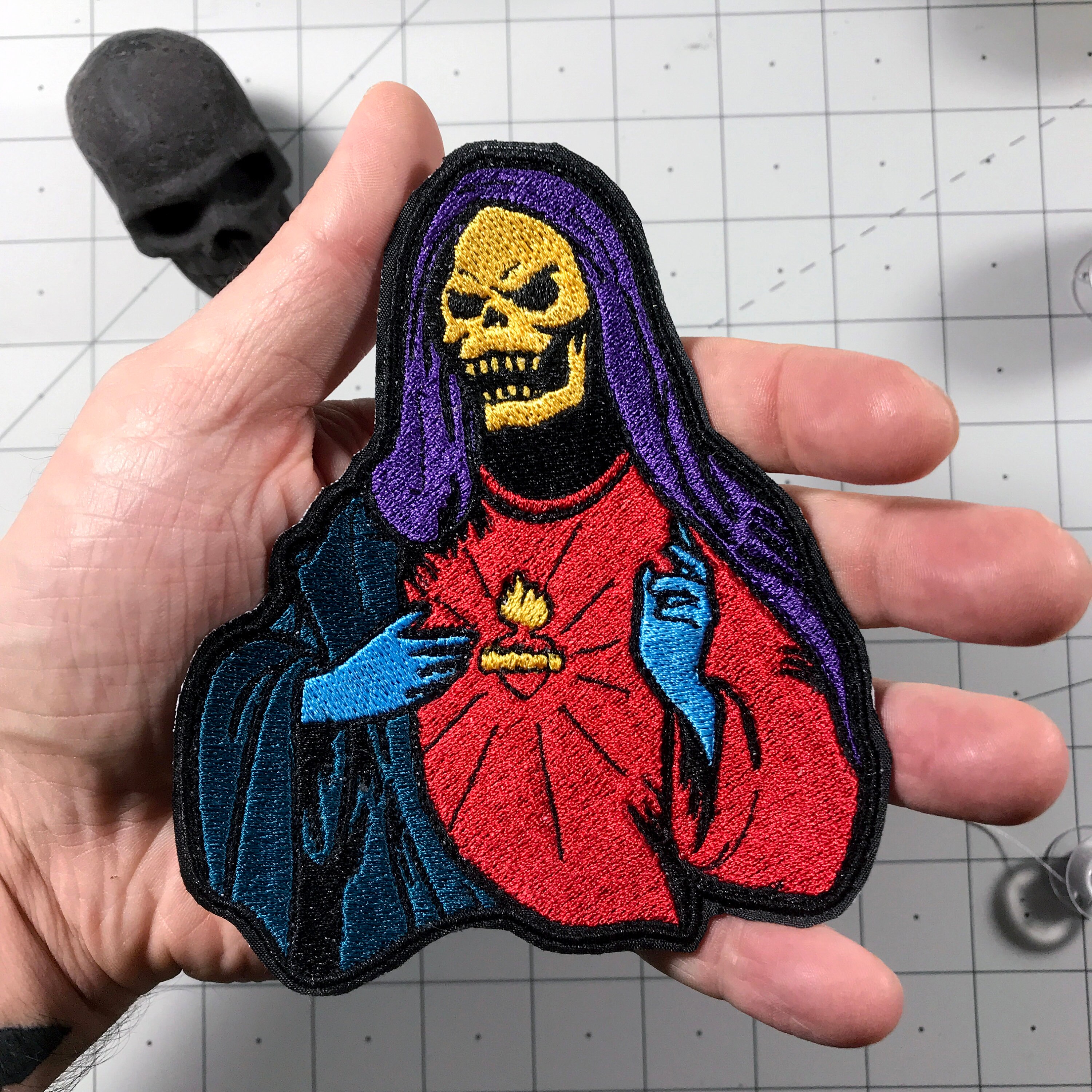 Holy Skeleton Embroidered Patch. | Etsy