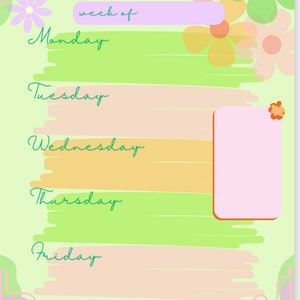 Flower Power Weekly Digital Planner - Etsy