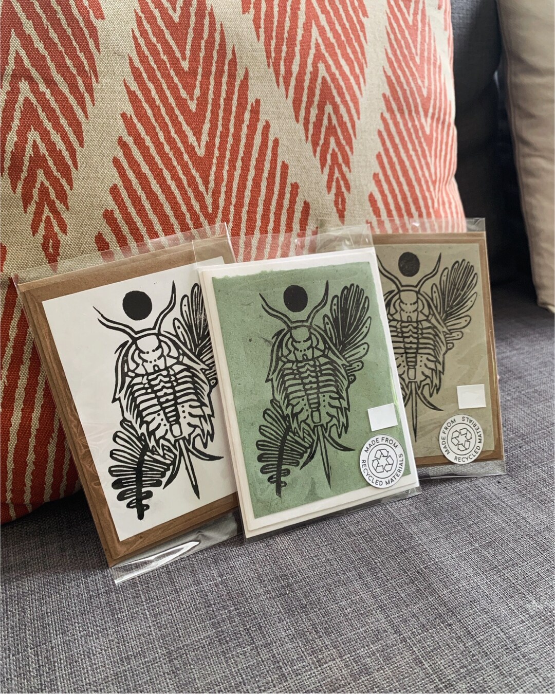 Trilobite Print on Card - Etsy