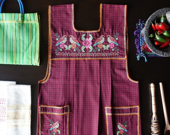 Mandil Mexicano Traditional Mexican Kitchen Apron Cooking - Etsy
