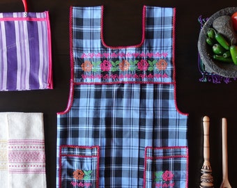 Mandil Mexicano Traditional Mexican Kitchen Apron Cooking Cleaning ...