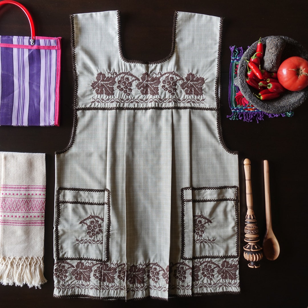 Mandil Mexicano Traditional Mexican Kitchen Apron Cooking - Etsy