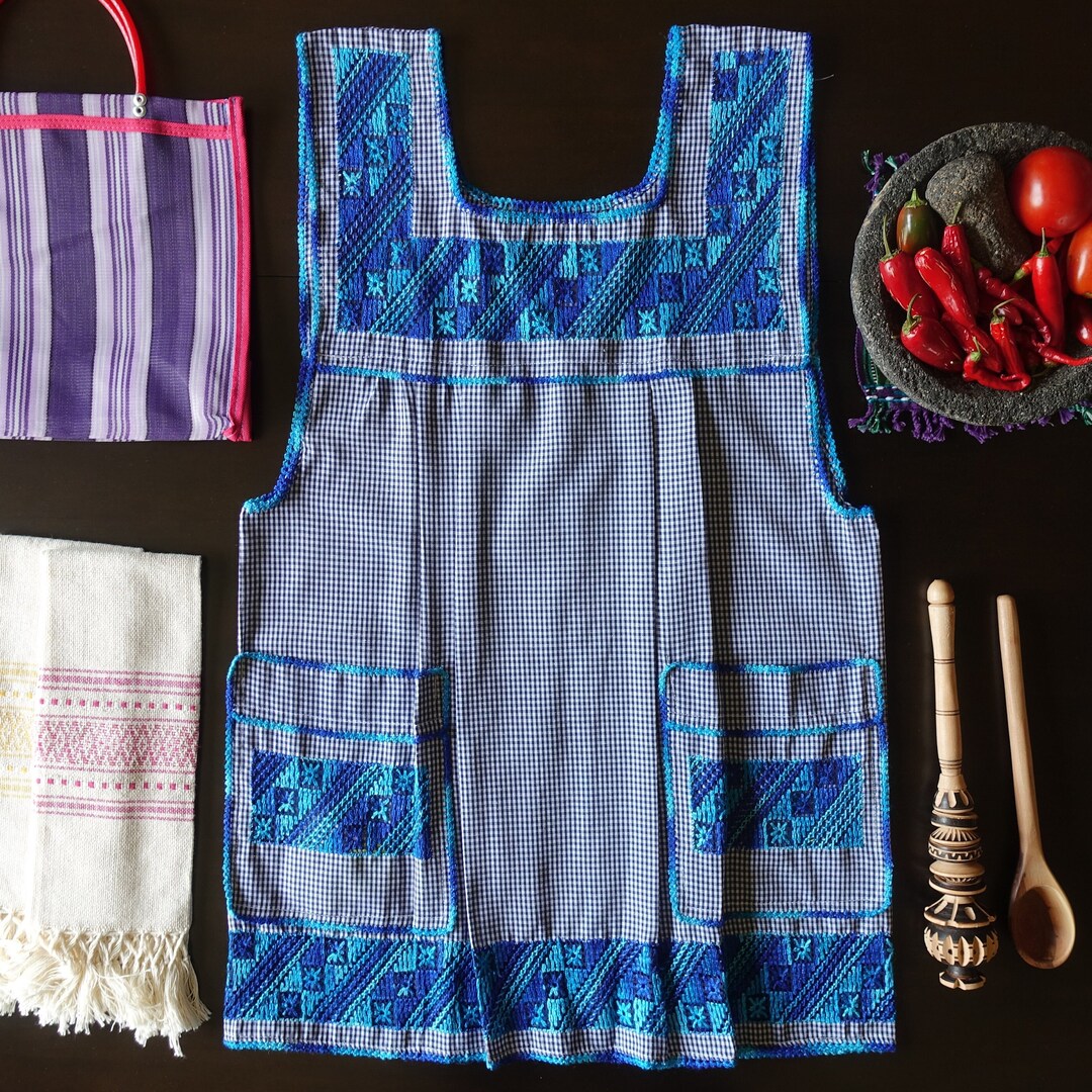 Mandil Mexicano Traditional Mexican Kitchen Apron Cooking Cleaning ...