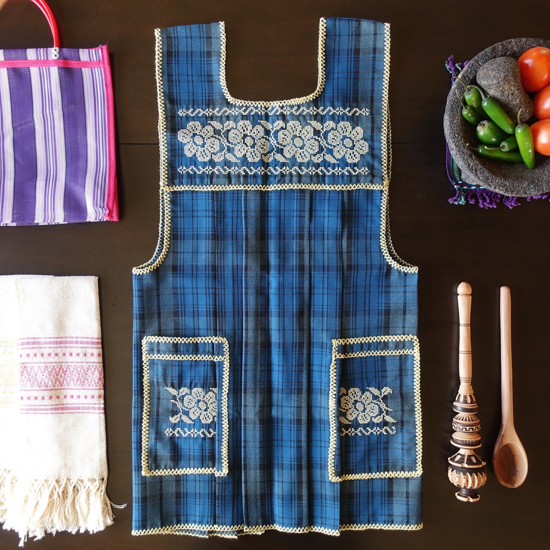 Mandil Mexicano Traditional Mexican Kitchen Apron Cooking Cleaning ...