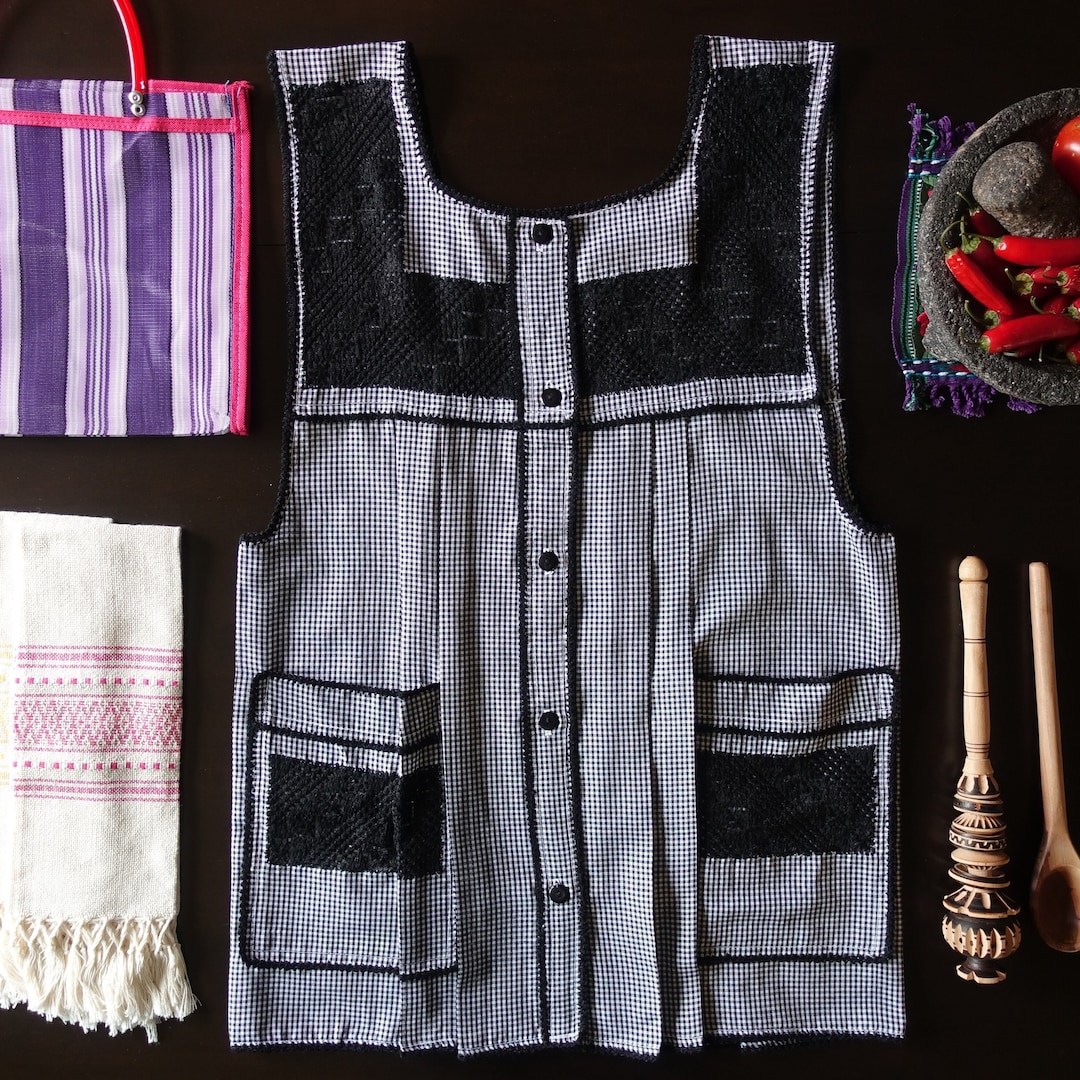Mandil Mexicano Traditional Mexican Kitchen Apron Cooking Cleaning ...