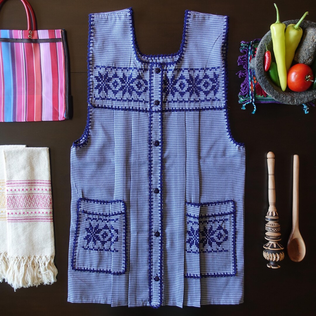 Mandil Mexicano Traditional Mexican Kitchen Apron Cooking Cleaning ...
