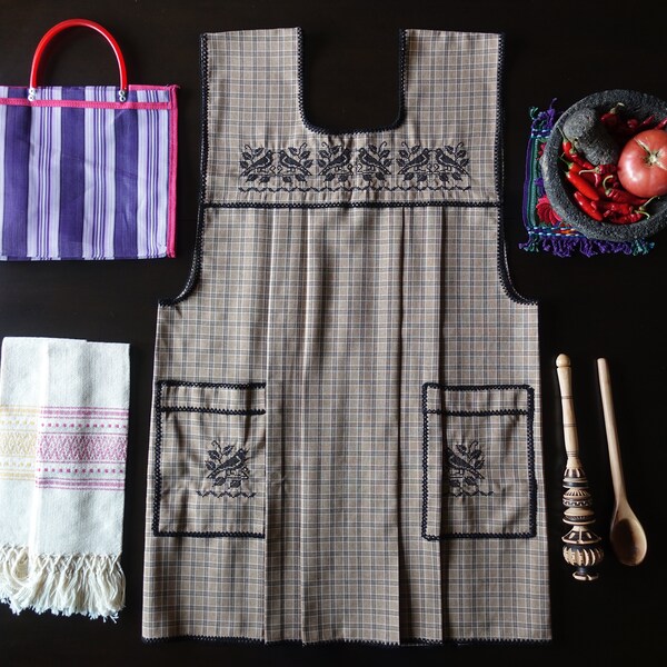 Mexican Embroidered Apron - Etsy
