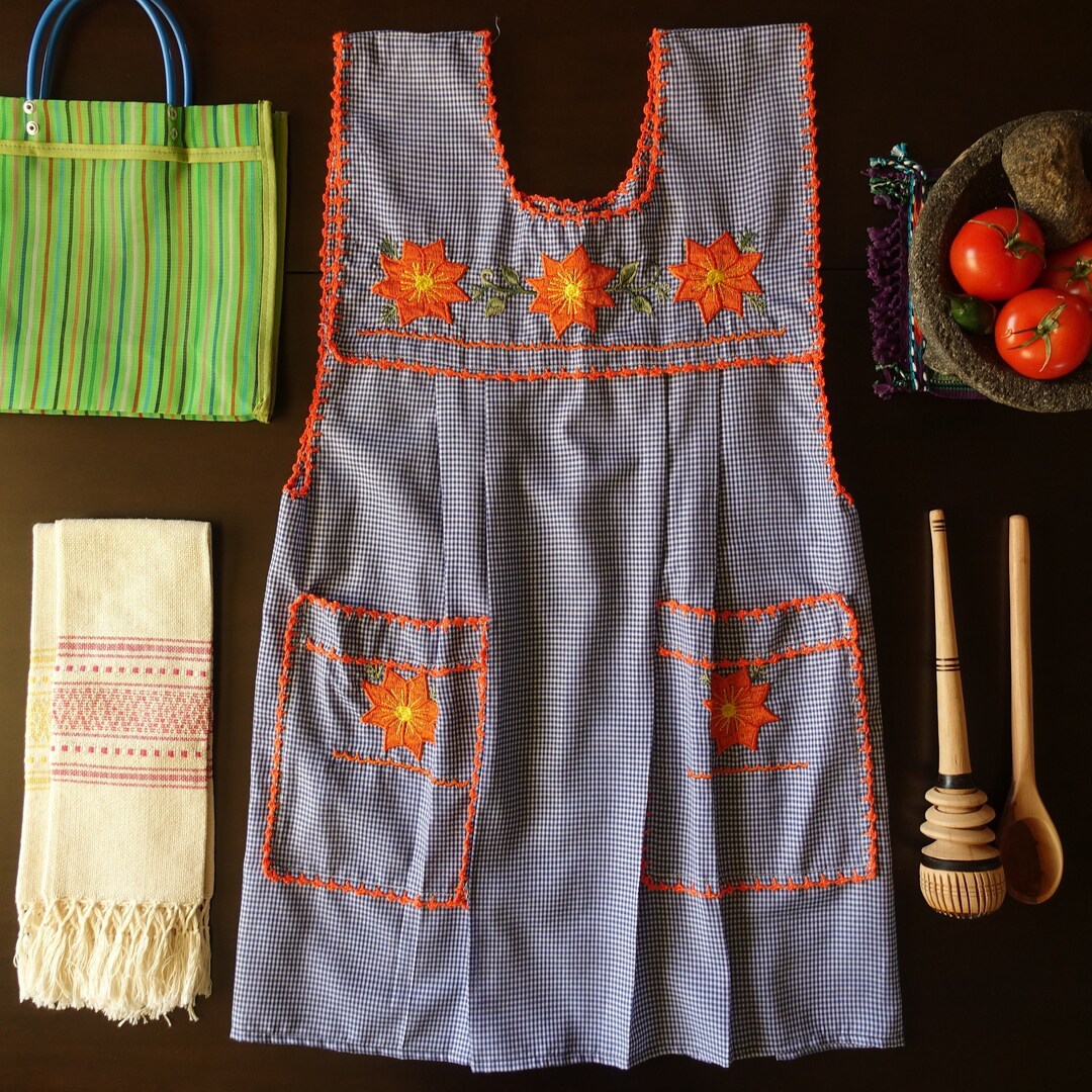 Mandil Mexicano Traditional Mexican Kitchen Apron Cooking - Etsy