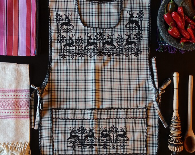 Mandil Mexicano Traditional Mexican Kitchen Apron Cooking Cleaning ...
