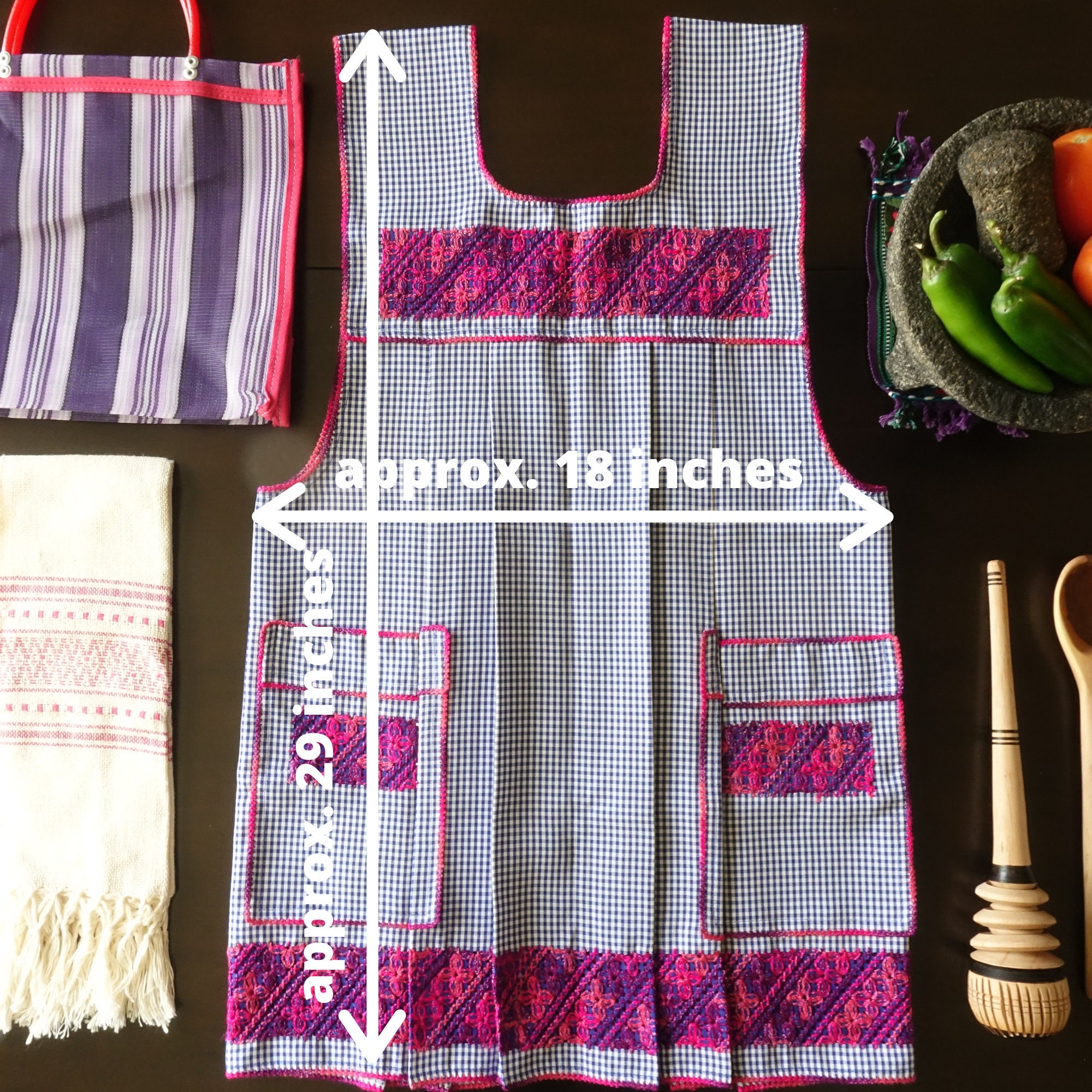 Mandil Mexicano Traditional Mexican Kitchen Apron Cooking - Etsy