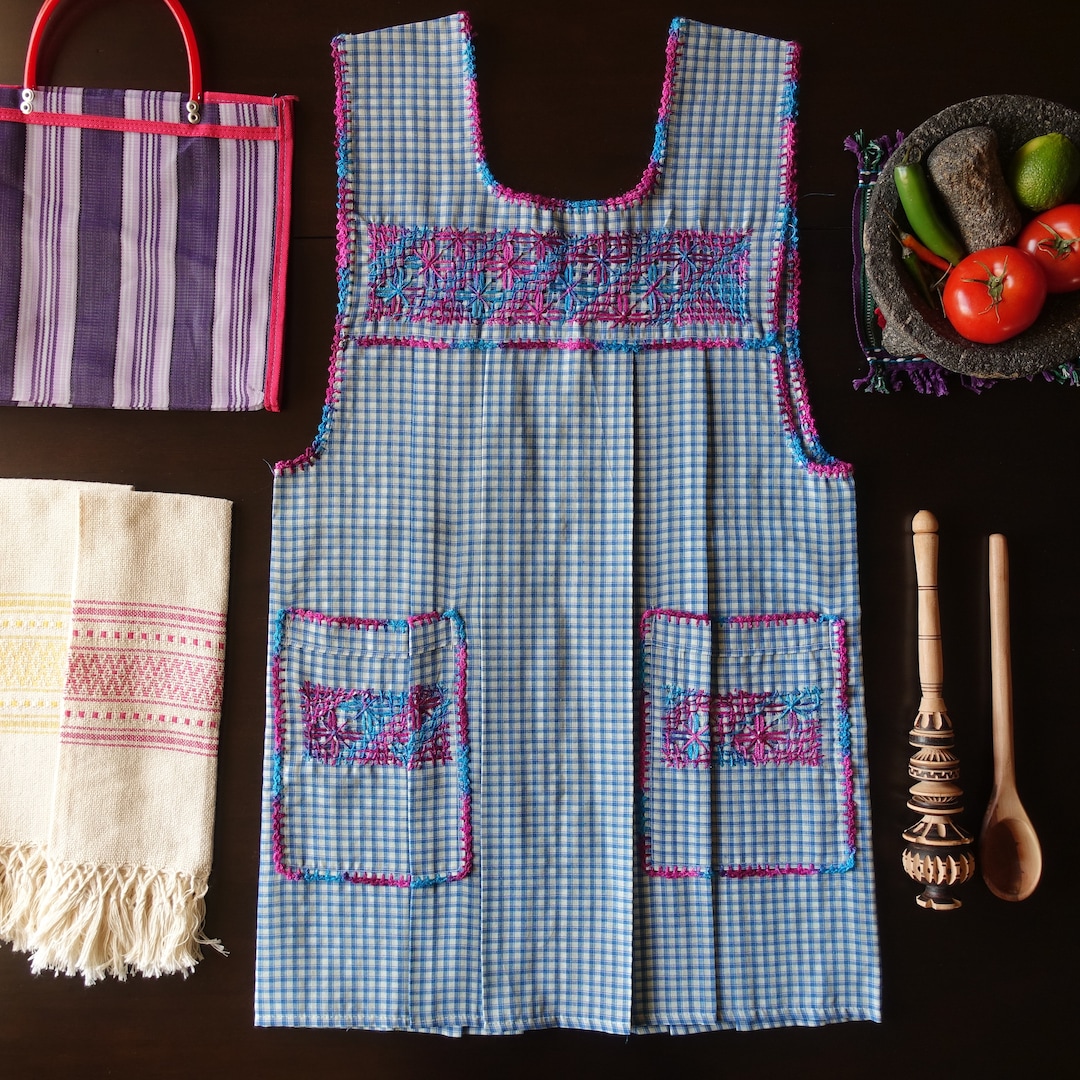 Mandil Mexicano Traditional Mexican Kitchen Apron Cooking Cleaning ...