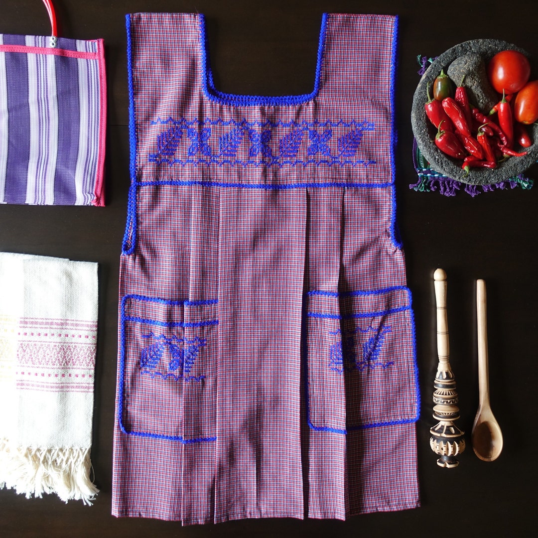Mandil Mexicano Traditional Mexican Kitchen Apron Cooking Cleaning ...