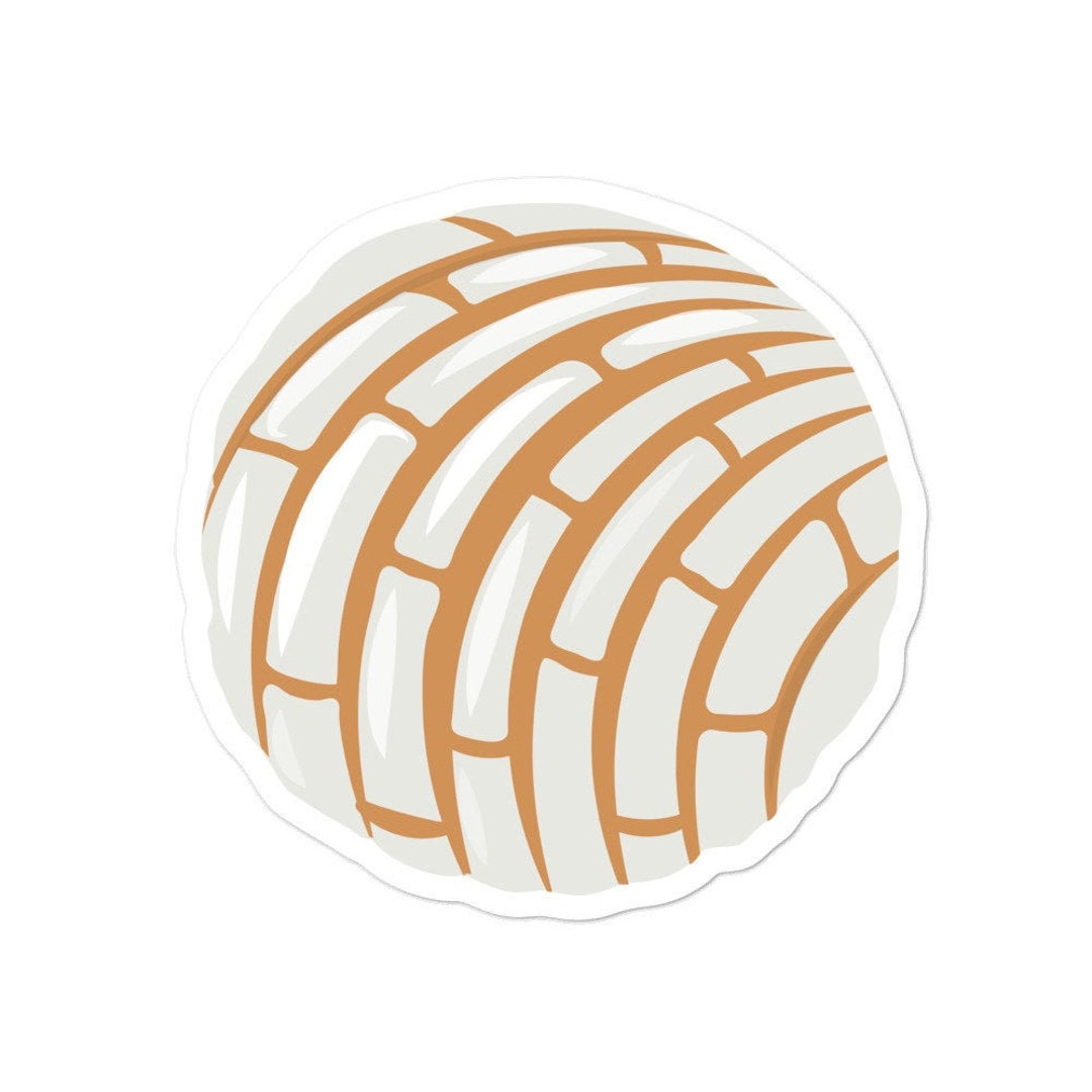 White Concha Mexican Pan Dulce Sticker - Etsy