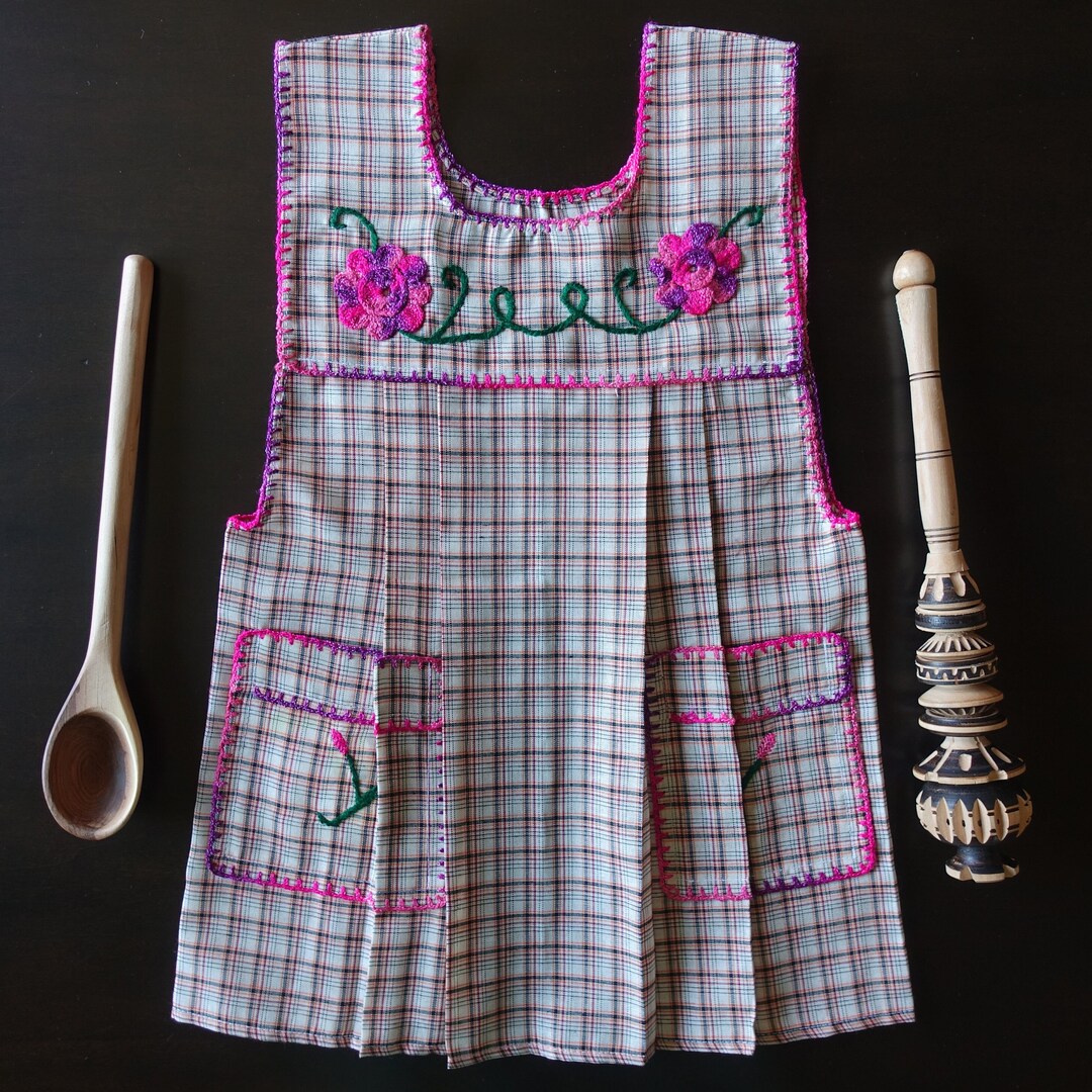 Kids Mandil Mexicano Traditional Mexican Kitchen Apron Cooking Cleaning ...