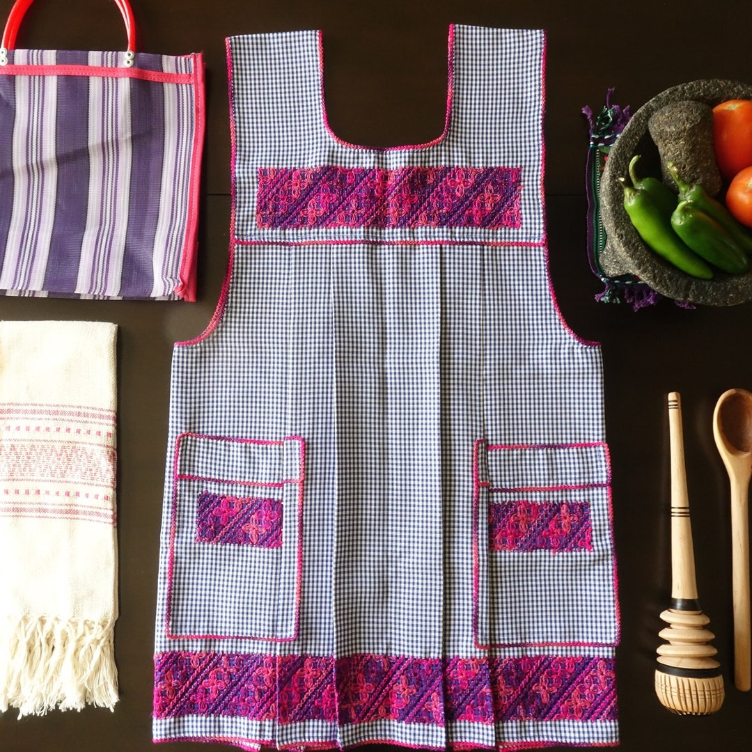 Mandil Mexicano Traditional Mexican Kitchen Apron Cooking Cleaning ...