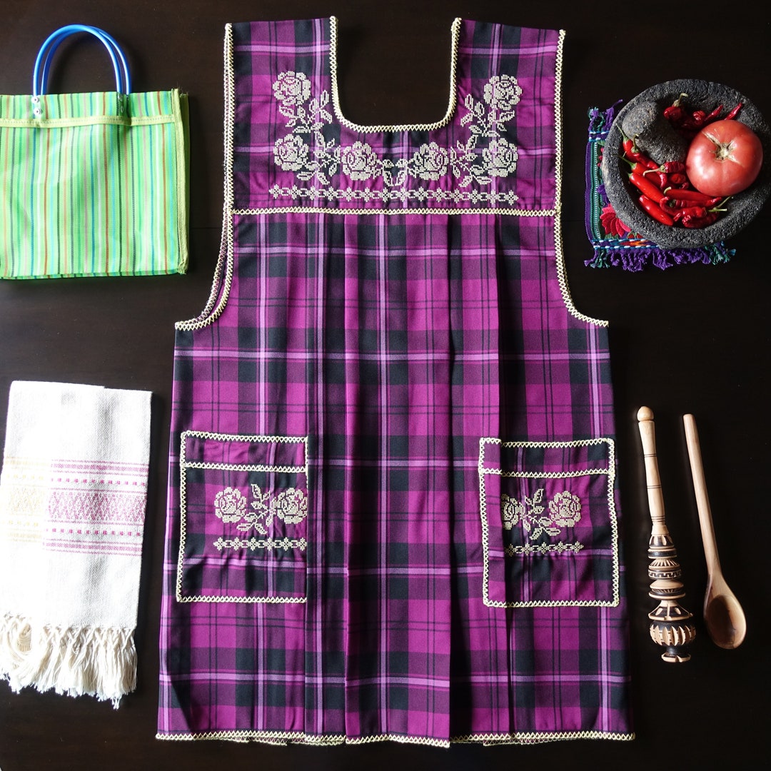 Mandil Mexicano Traditional Mexican Kitchen Apron Cooking - Etsy