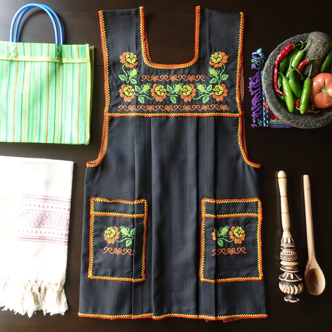 Mandil Mexicano Traditional Mexican Kitchen Apron Cooking - Etsy