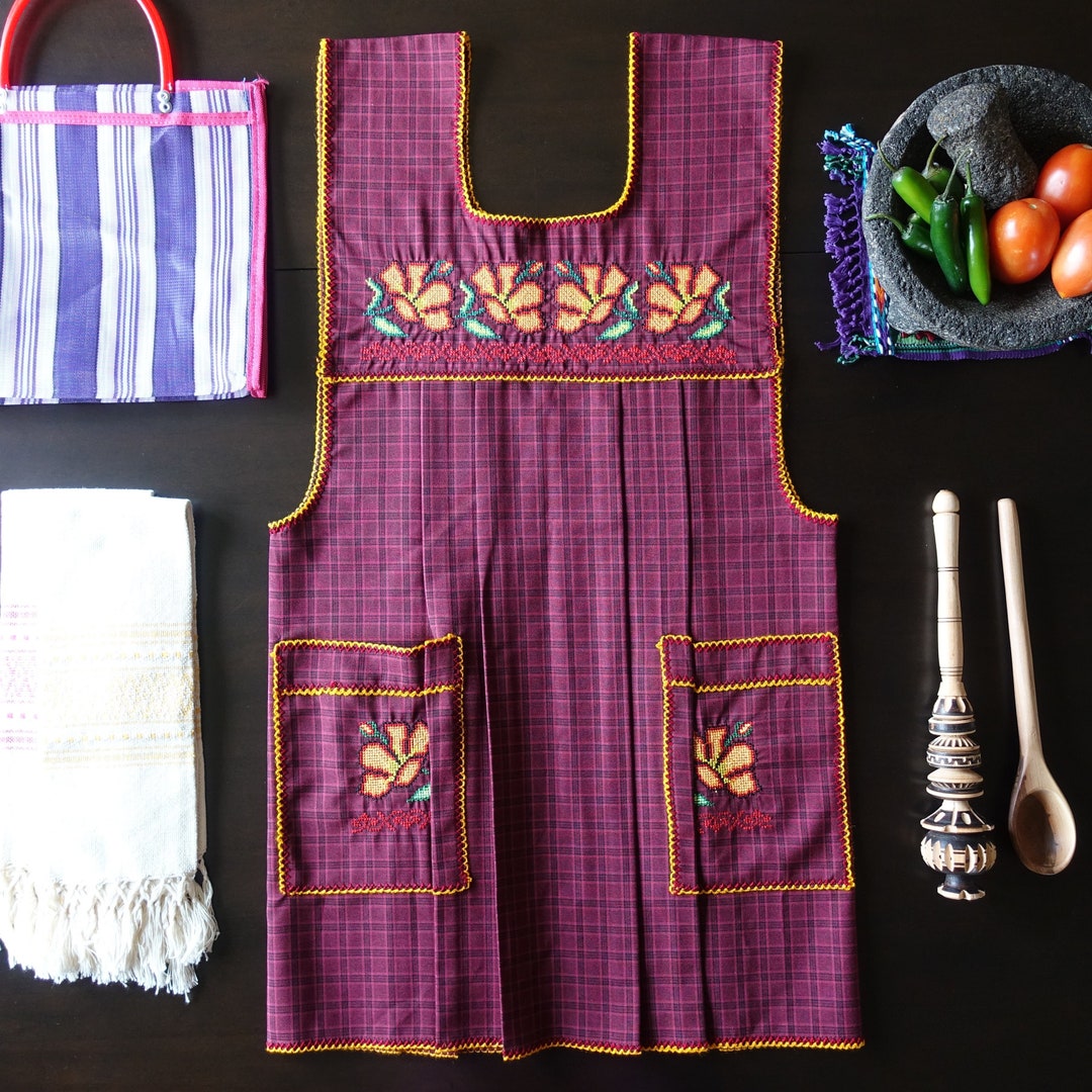 Mandil Mexicano Traditional Mexican Kitchen Apron Cooking - Etsy