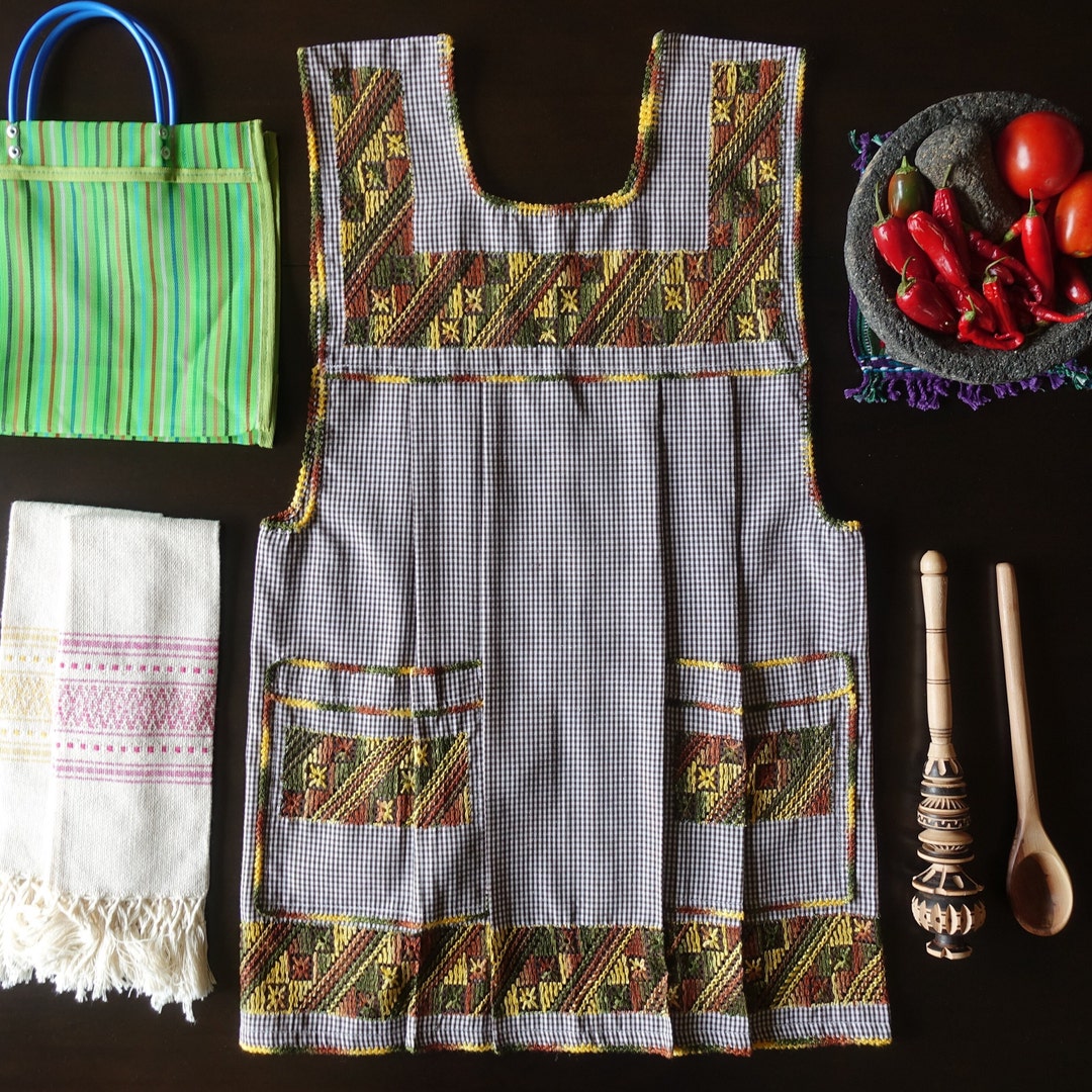 Mandil Mexicano Traditional Mexican Kitchen Apron Cooking Cleaning ...