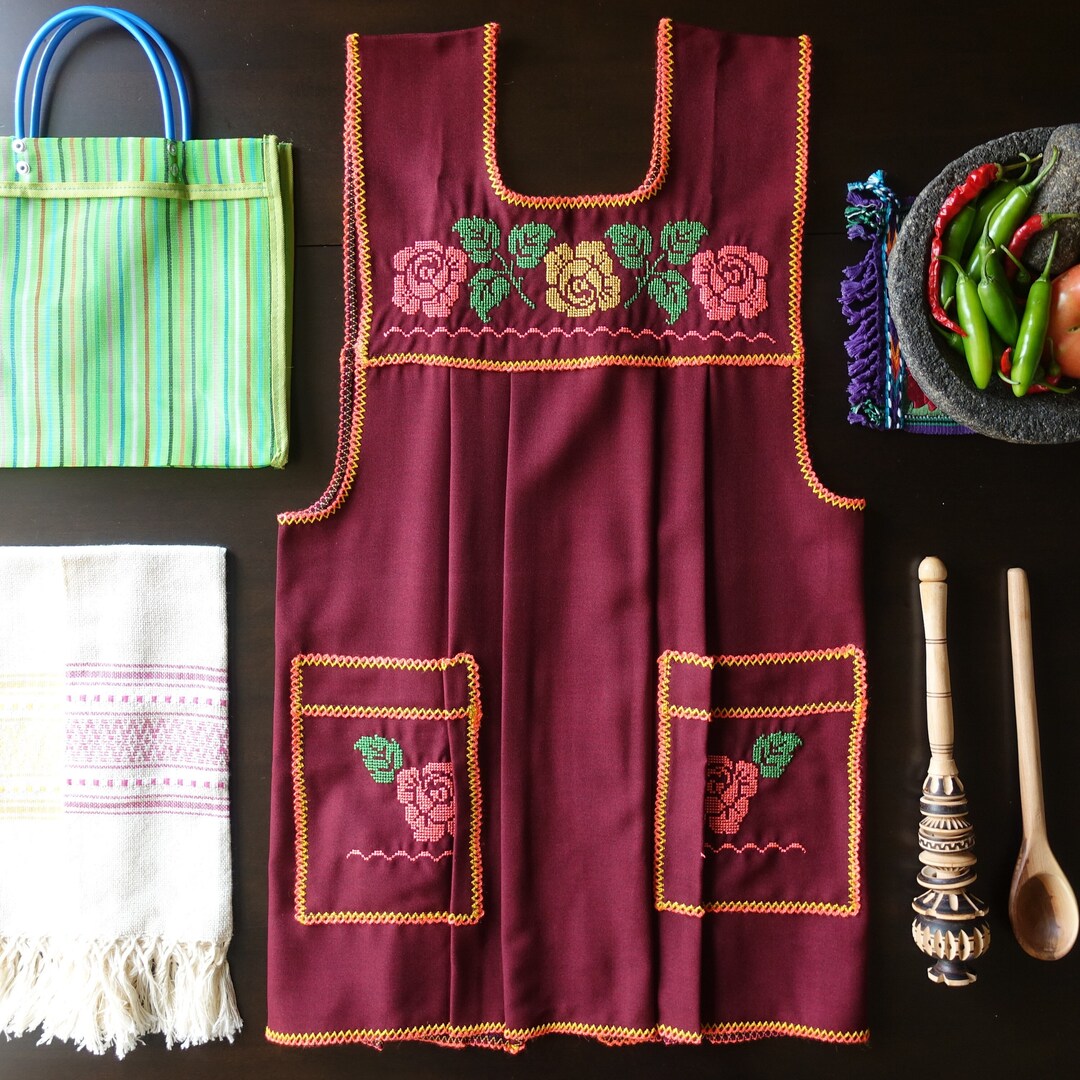 Mandil Mexicano Traditional Mexican Kitchen Apron Cooking - Etsy