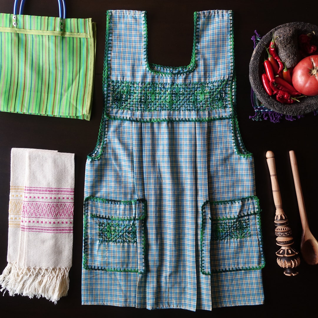 Mandil Mexicano Traditional Mexican Kitchen Apron Cooking Cleaning ...