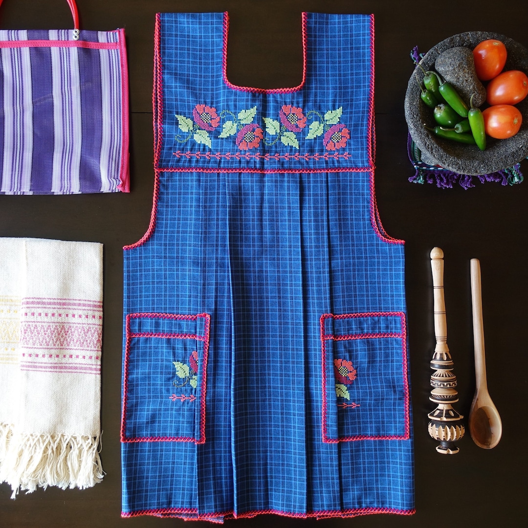 Mandil Mexicano Traditional Mexican Kitchen Apron Cooking Cleaning ...
