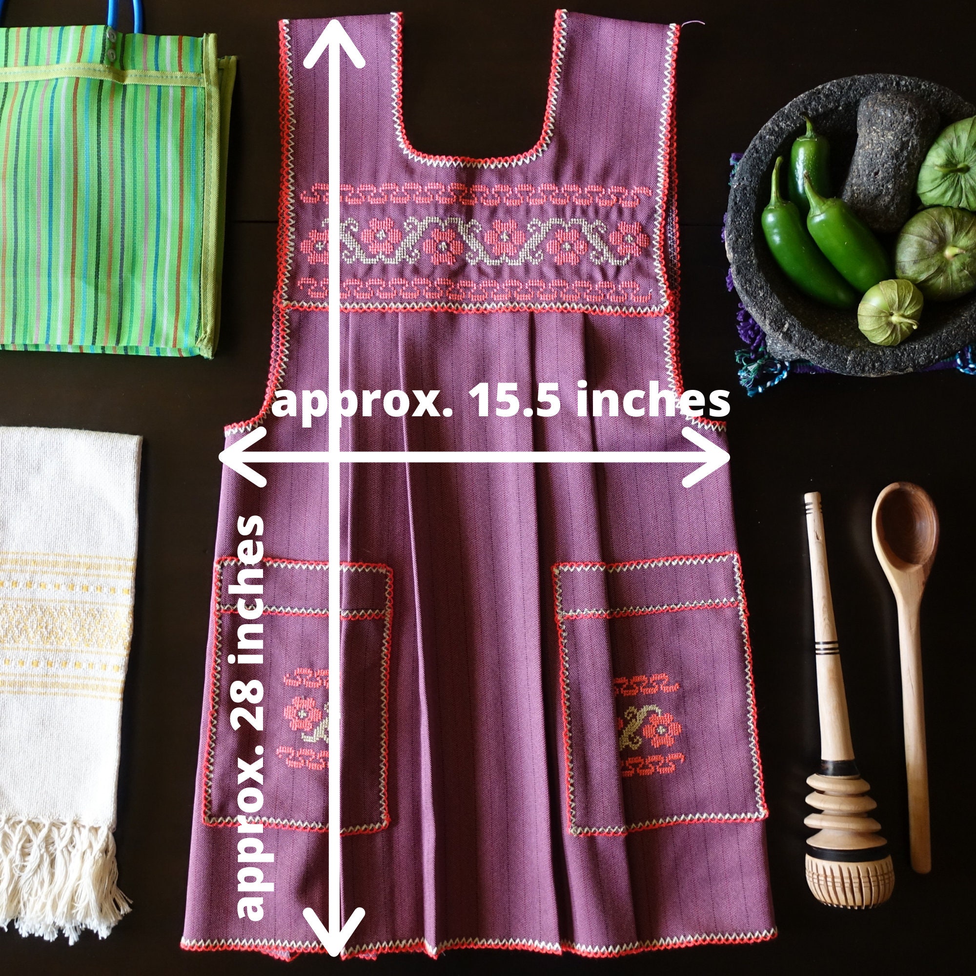 Mandil Mexicano Traditional Mexican Kitchen Apron Cooking - Etsy