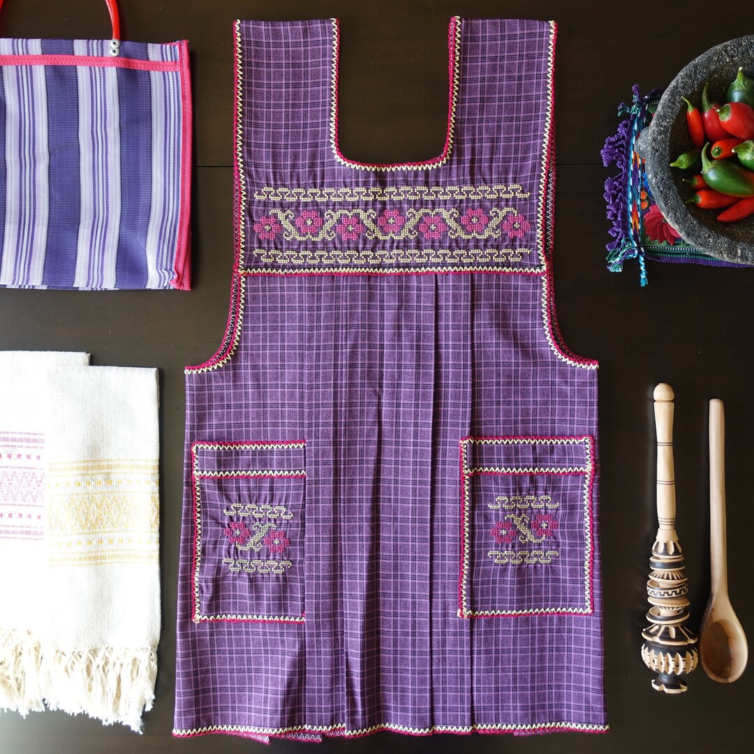 Mandil Mexicano Traditional Mexican Kitchen Apron Cooking - Etsy