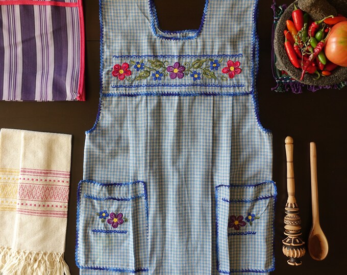 Mandil Mexicano Traditional Mexican Kitchen Apron Cooking Cleaning ...