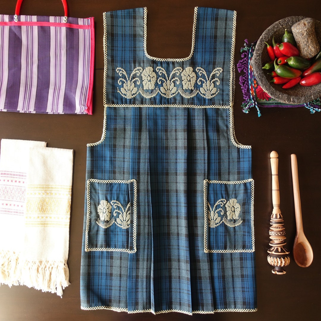 Mandil Mexicano Traditional Mexican Kitchen Apron Cooking Cleaning ...