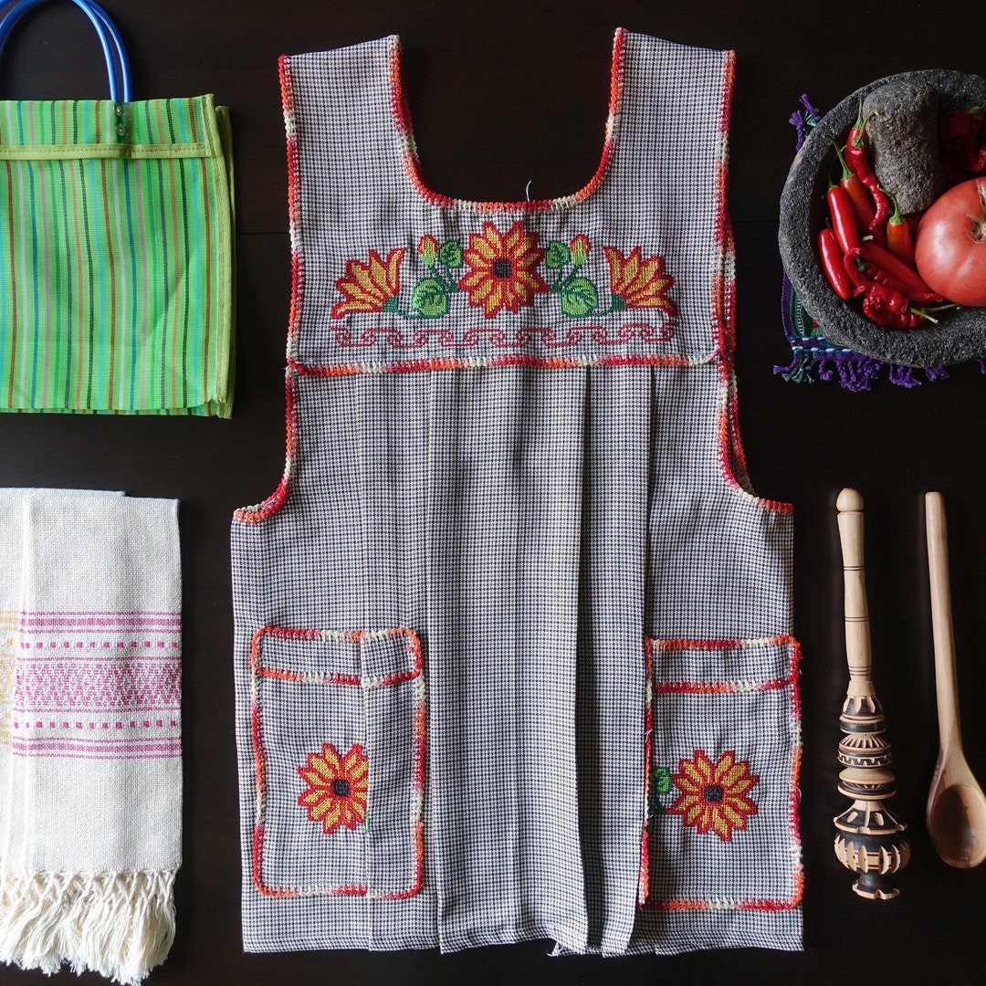 Mandil Mexicano Traditional Mexican Kitchen Apron Cooking - Etsy
