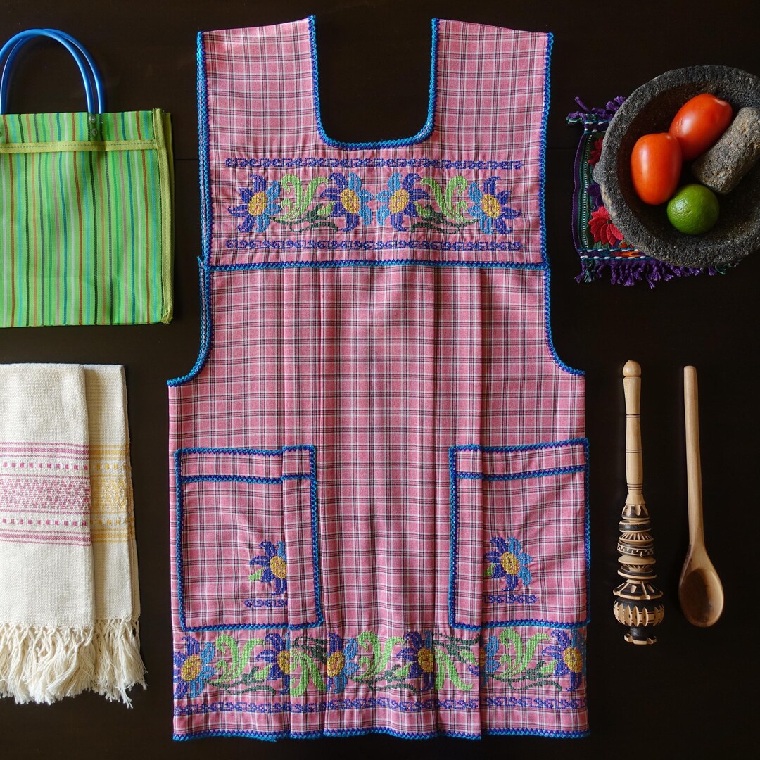 Mandil Mexicano Traditional Mexican Kitchen Apron Cooking Cleaning ...