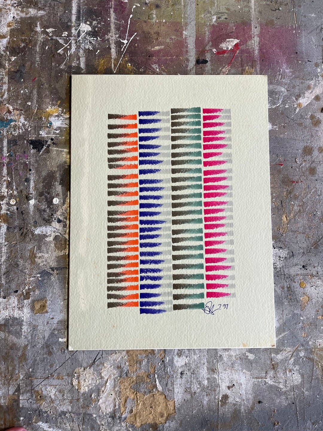 Hand Drawn Symmetrical Line Art - Multicolor - Etsy