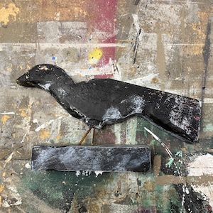 Hand-made Folk Art Crow Sculpture - Etsy