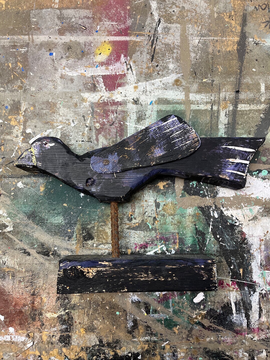 Hand-made Folk Art Crow Sculpture - Etsy