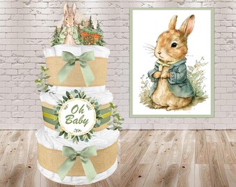 Peter Rabbit Diaper Cake , Baby Shower Centerpiece - Etsy