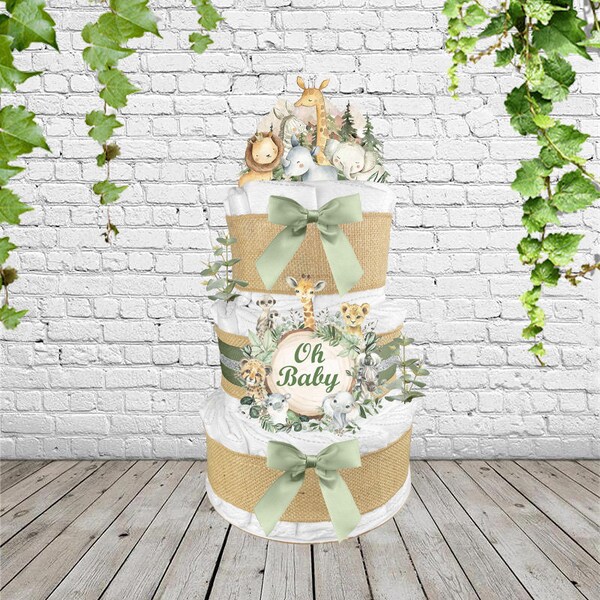 Neutral Diaper Cakes - Etsy