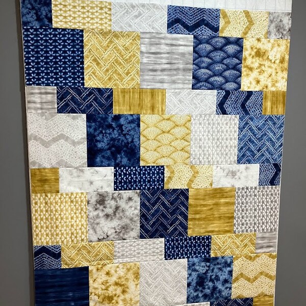 Yellow Gray Quilt - Etsy