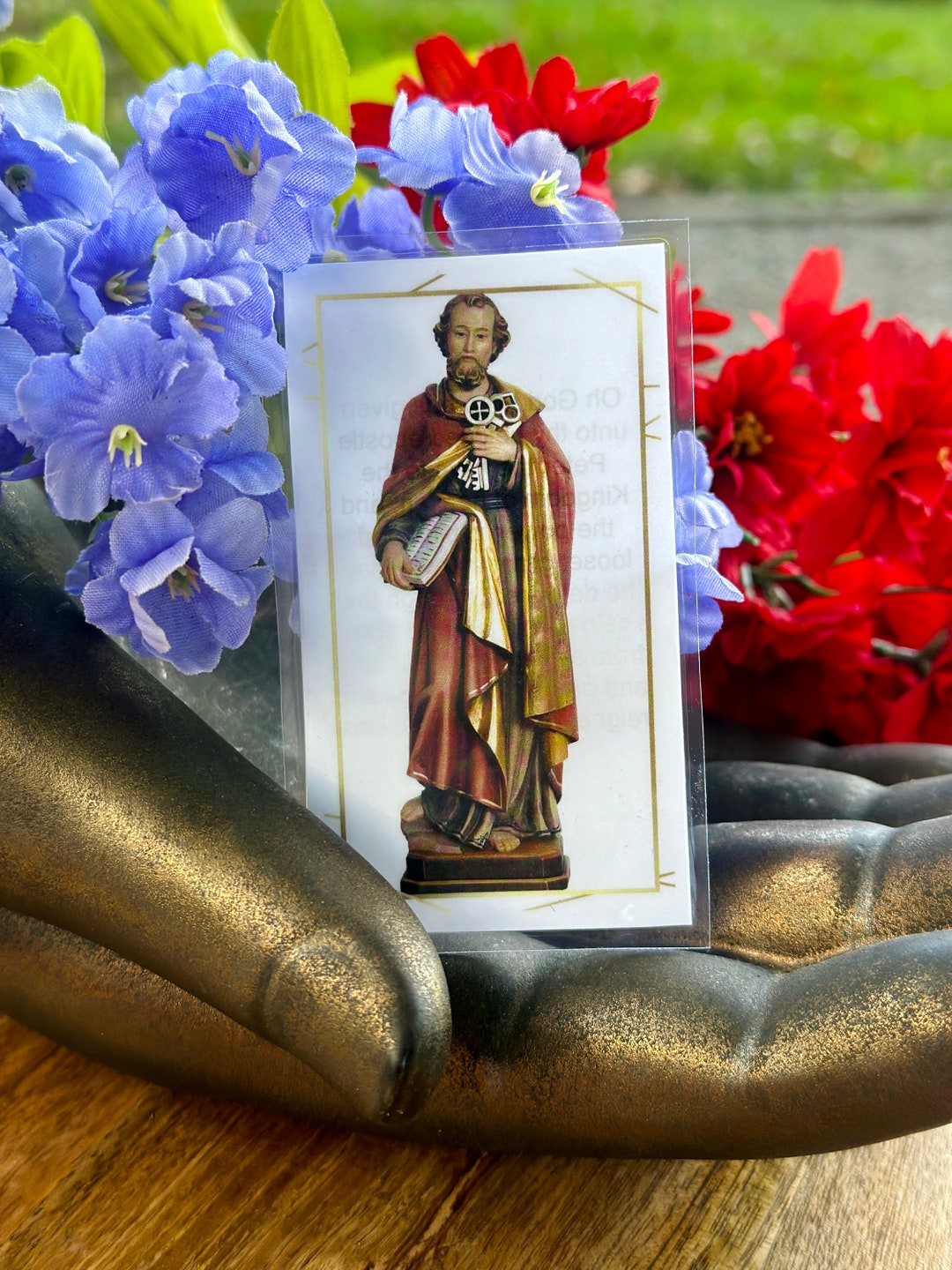 Saint Peter Prayer Card- Hoodoo, Voodoo, Wicca, Pagan Christian Sacred ...