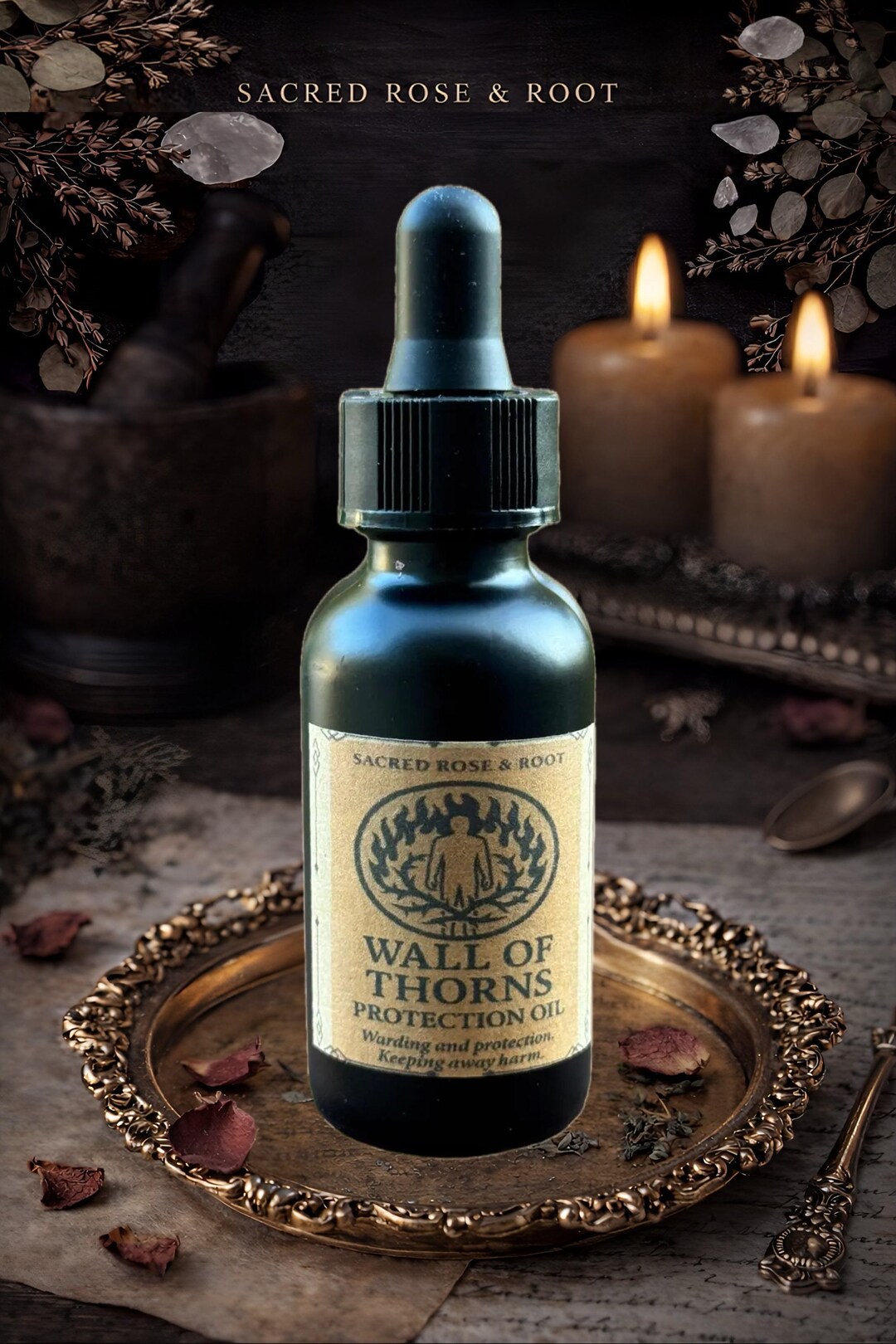 Wall of Thorns Protection Ritual Oil, Warding, Shielding | Sacred Rose ...