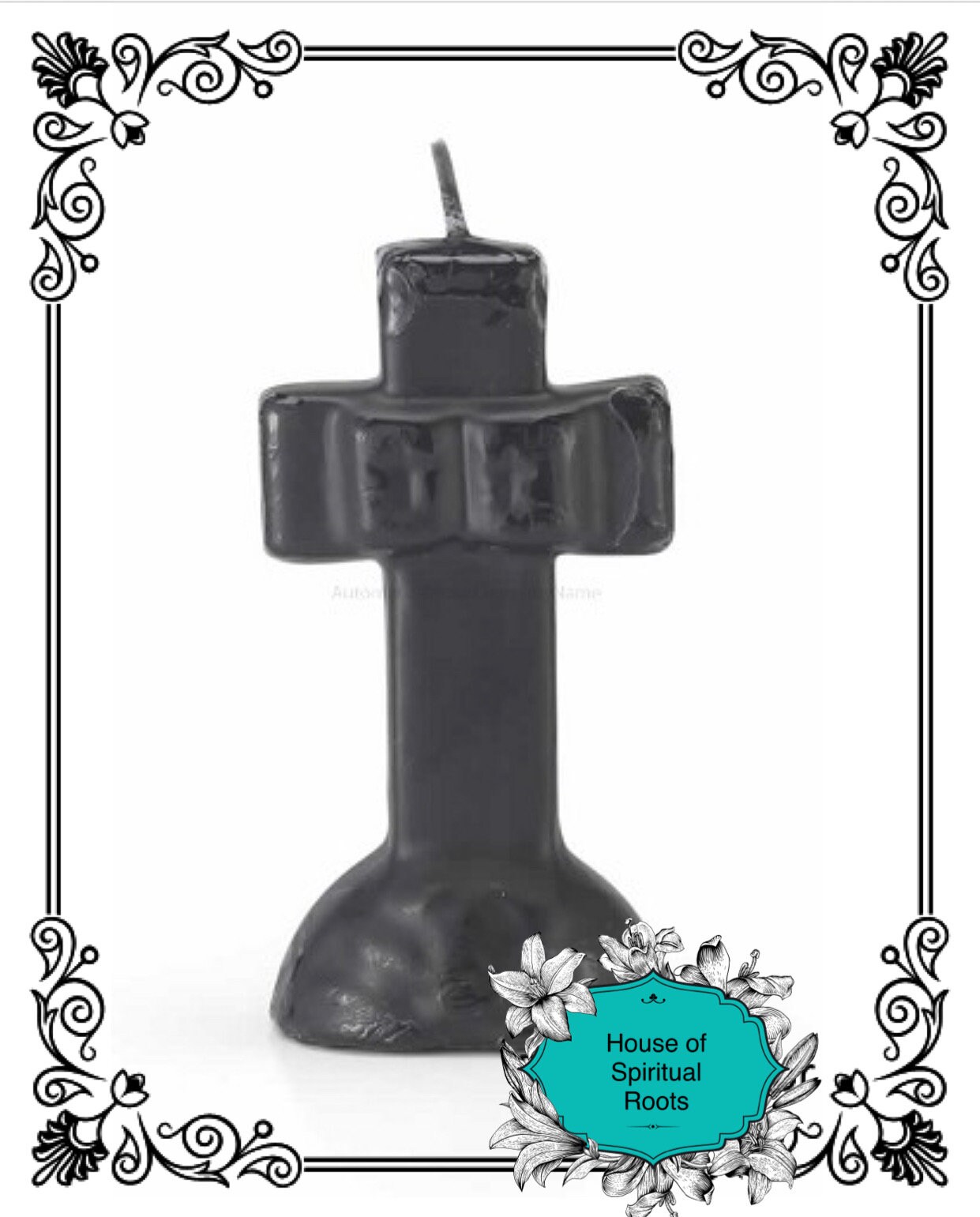 Black Cross Crucifix Candle Hoodoo Voodoo Wicca Pagan | Etsy