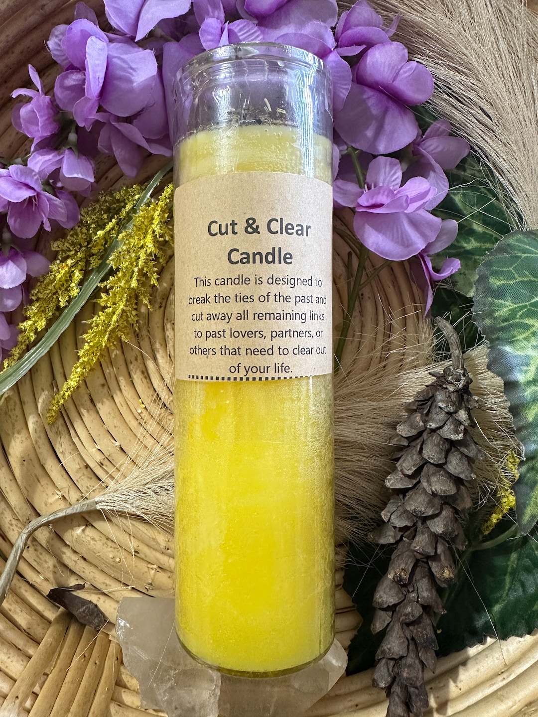 Fixed Cut & Clear / Cord Cutting Manifestation Ritual Spell Candle ...