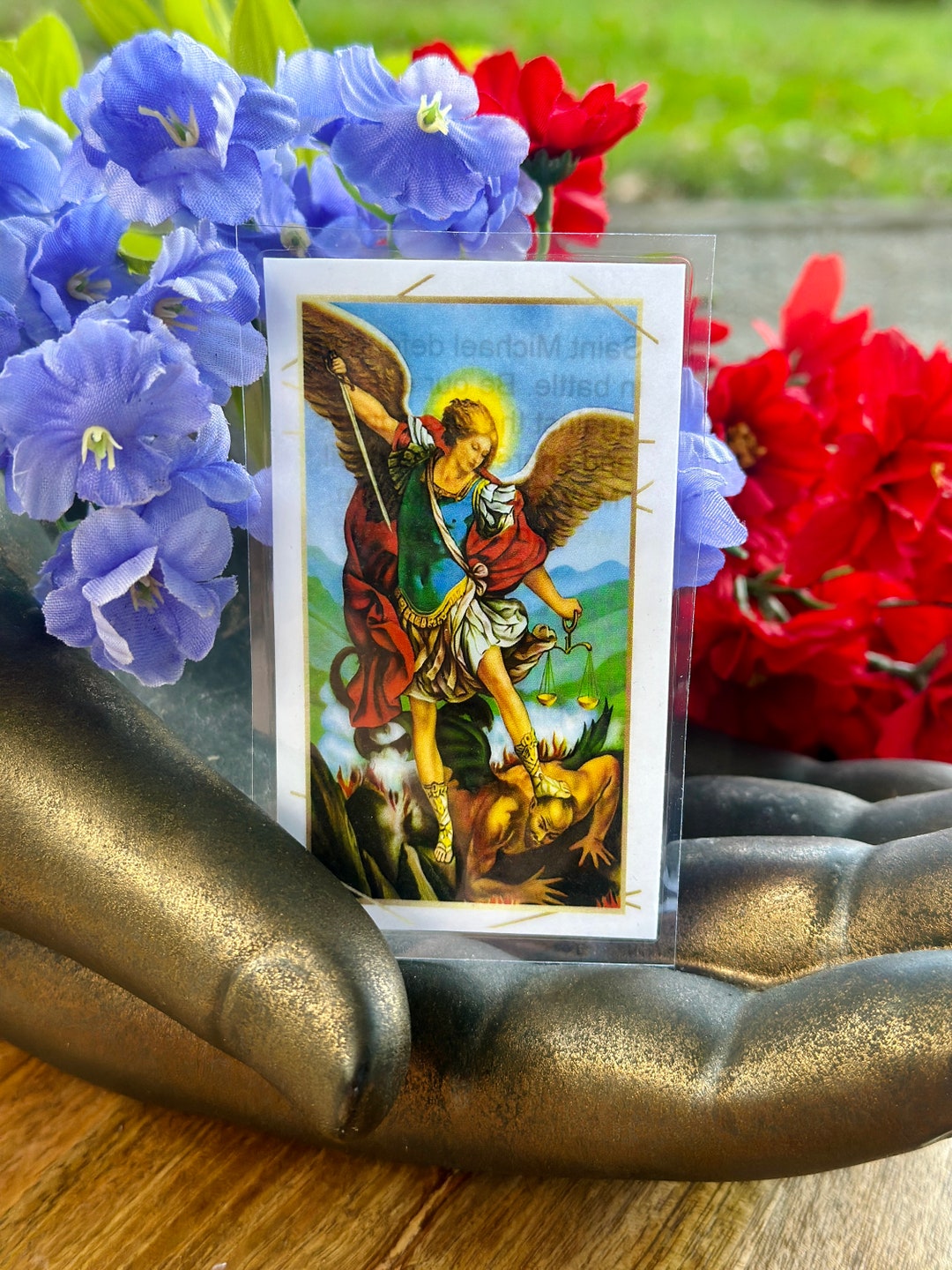Saint Archangel Michael Prayer Card- Hoodoo, Voodoo, Wicca, Pagan ...