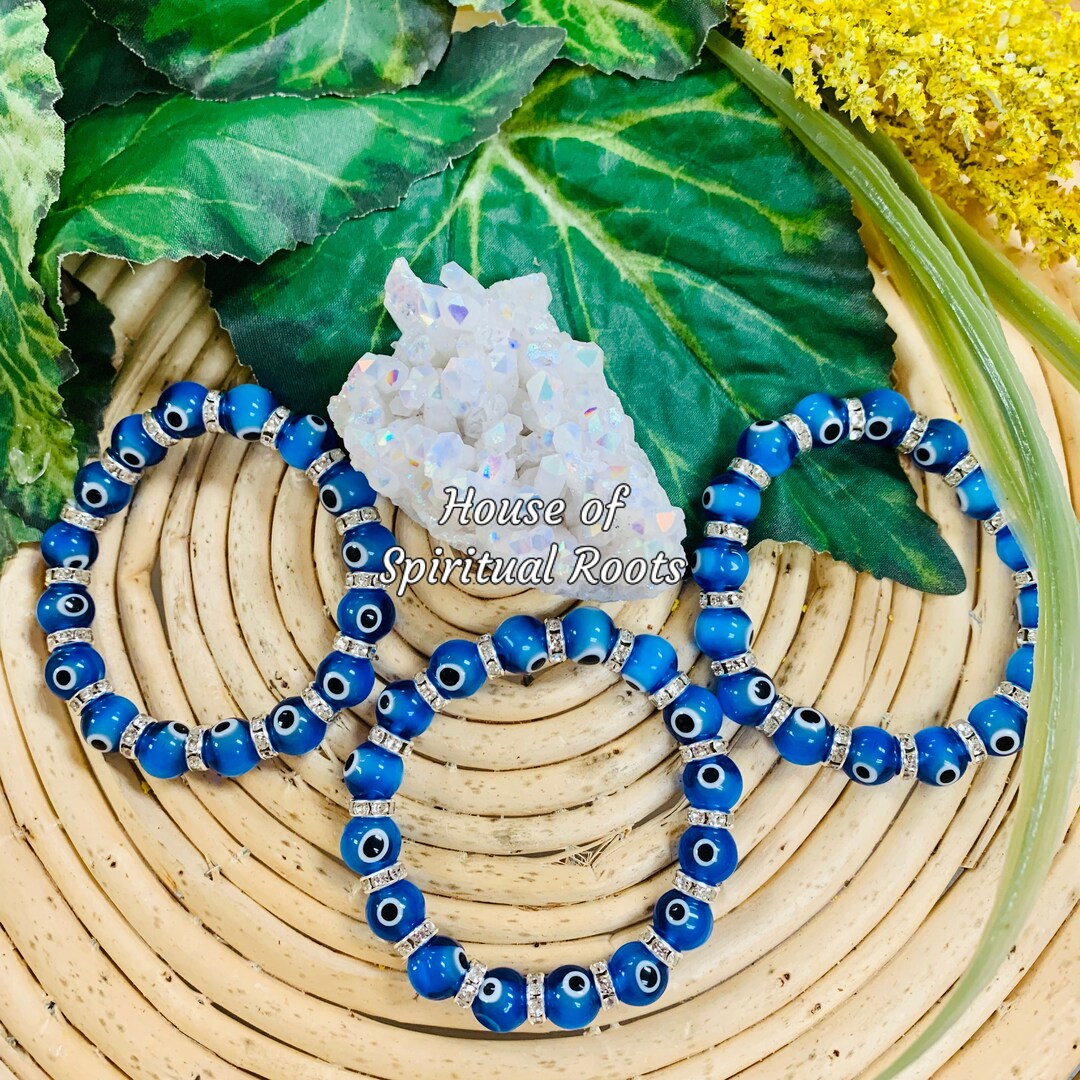Evil Eye Light Blue Bracelet for Protection, Health, Healing, Clarity ...