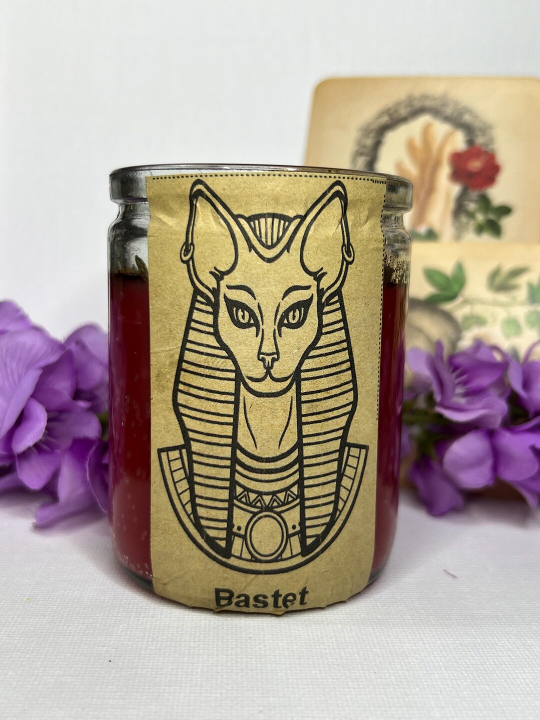 Small Egyptian Goddess Bastet Candle for Protection Fertility Home ...