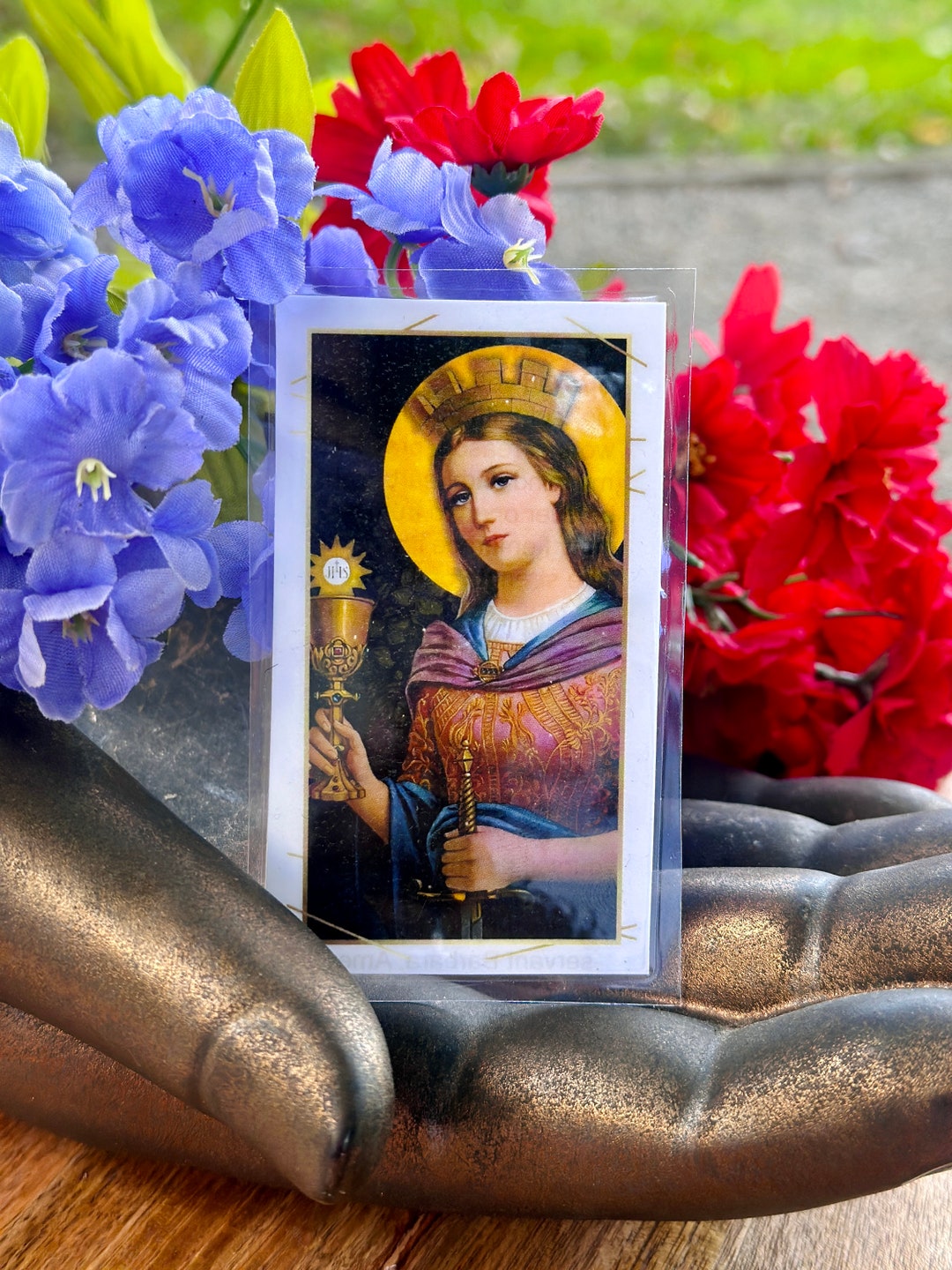 Saint Barbara Prayer Card- Hoodoo, Voodoo, Wicca, Pagan Christian ...
