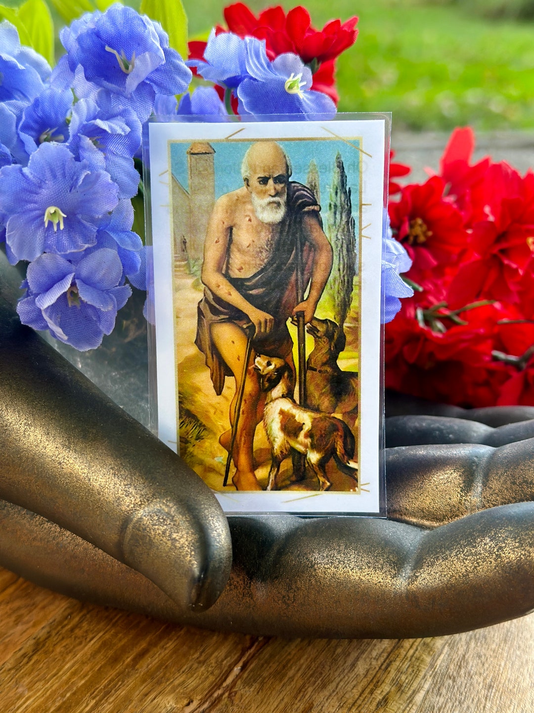 Saint Lazarus Prayer Card Hoodoo Voodoo Wicca Pagan - Etsy