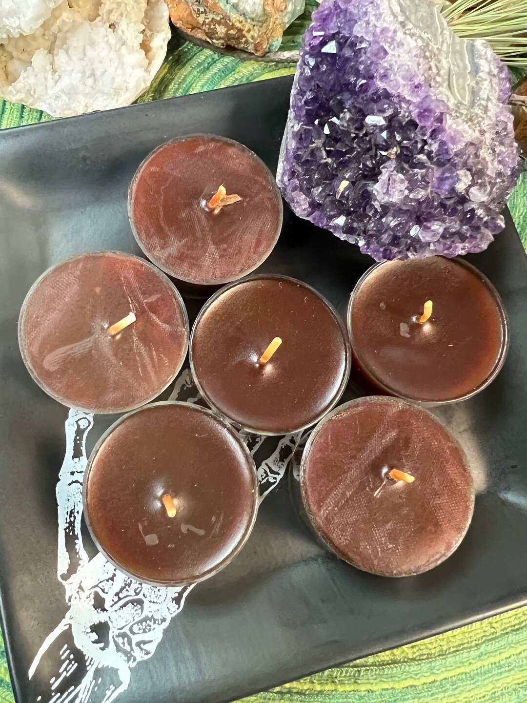 6 Brown Tea Light Candle for Court Case, Grounding, Animals ...
